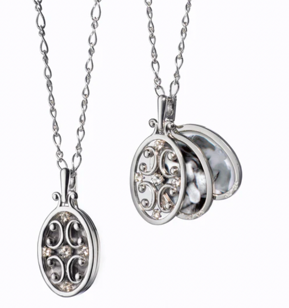 Monica Rich Kosann | Oval Gate Locket with Sapphires – RUBAIYAT